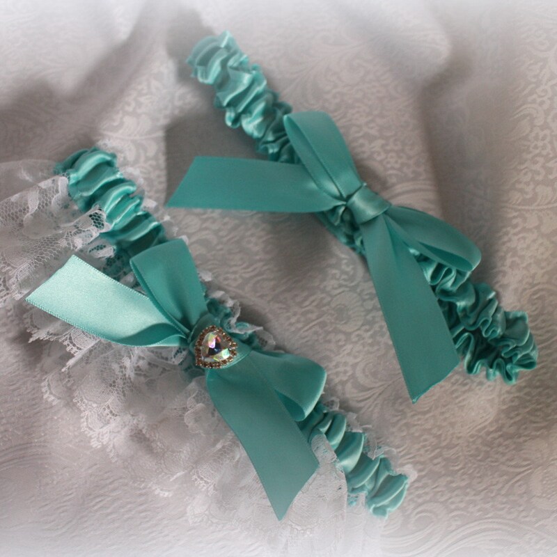 Turquoise Garter Set - Etsy