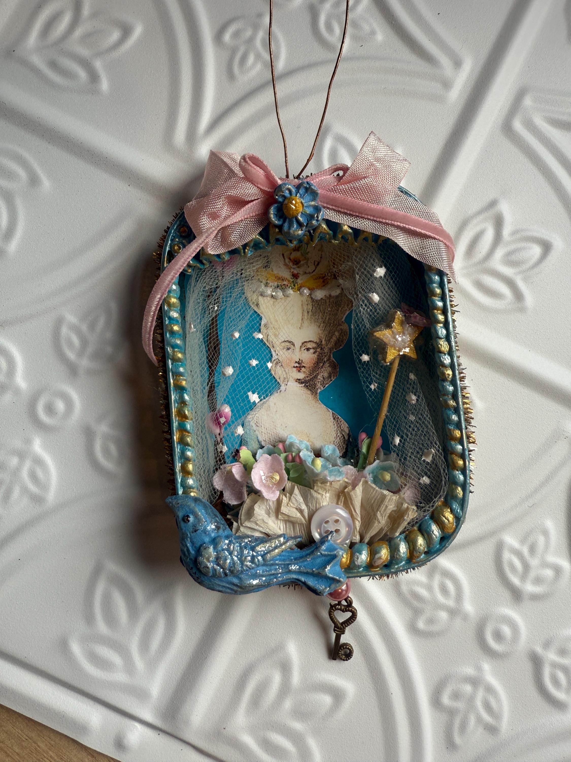 Marie Antoinette Diorama Miniature Curiousity With Vintage Lace and ...
