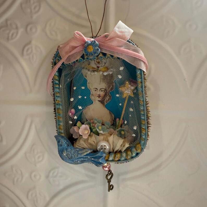 Marie Antoinette Diorama Miniature Curiousity With Vintage Lace and ...