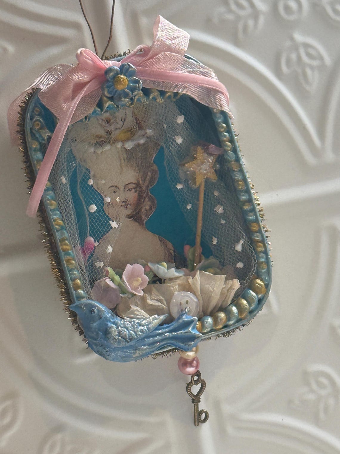 Marie Antoinette Diorama Miniature Curiousity With Vintage Lace and ...