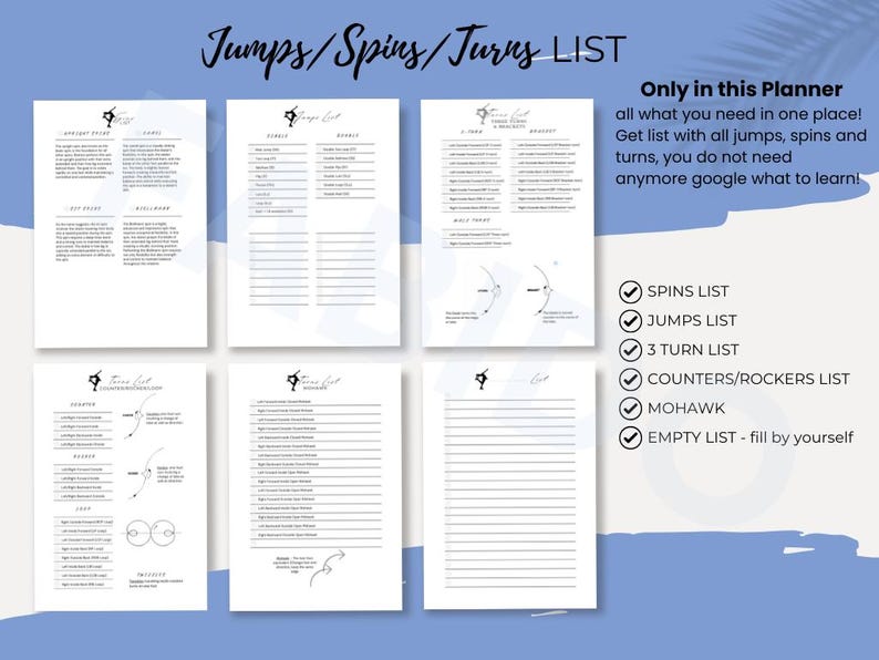 Figure Skating Planner Bundle: Digital Download With Training Journal ...