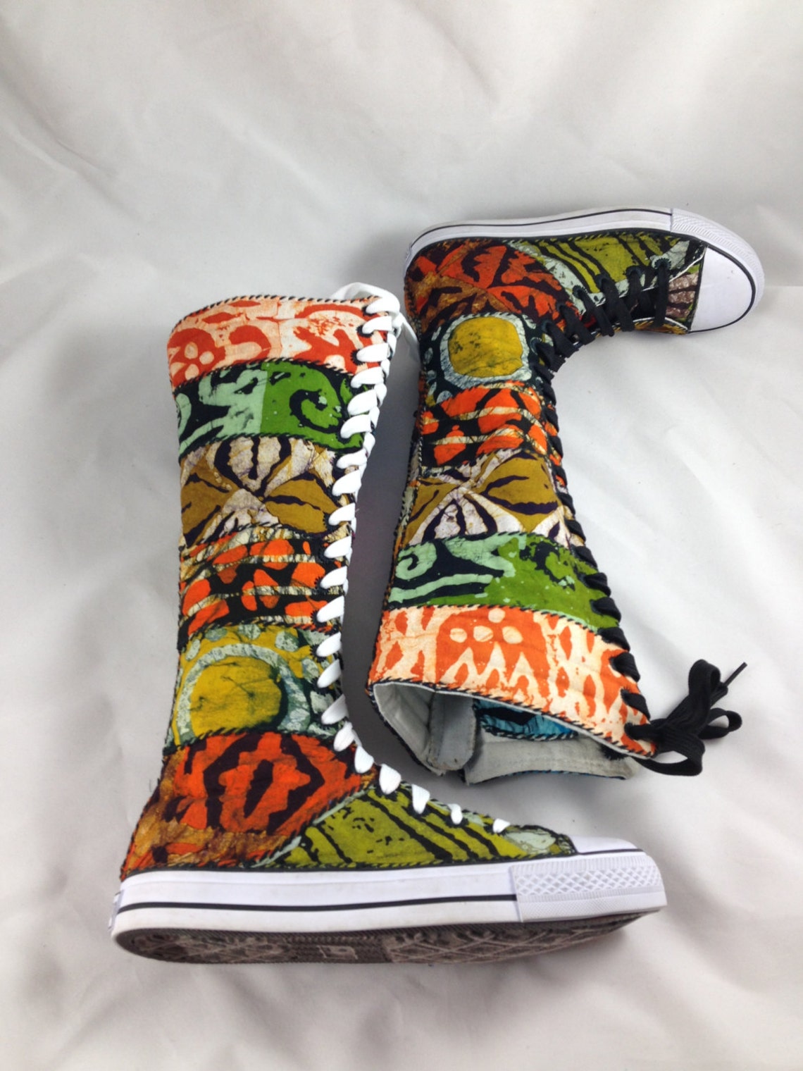 Size 8 Sneaker Boots Funky Boots African Shoes African | Etsy