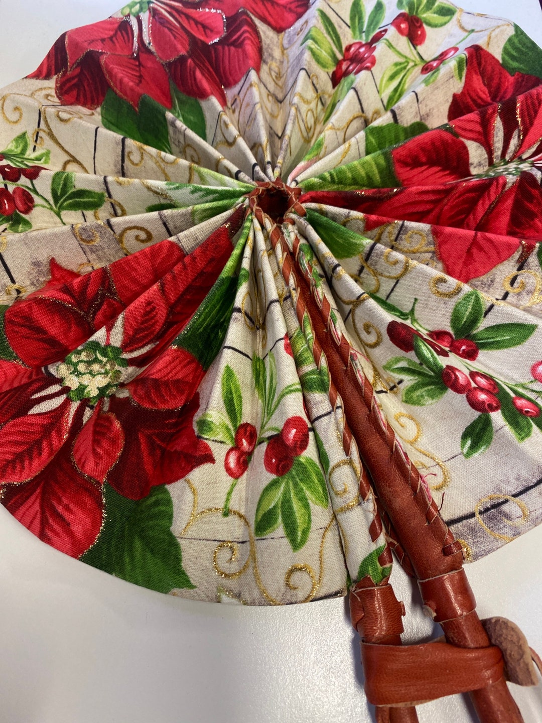 Fabric Fan Poinsettia Fan Pool Fan Beach Fan Travel Fabric & Leather ...