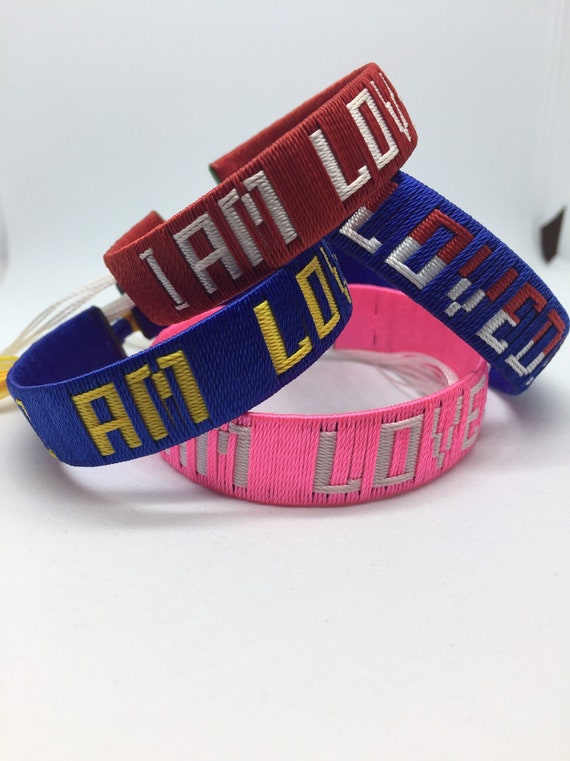 I AM LOVED Bracelet Sale Woven Handmade Adjustable Fair Trade | Etsy