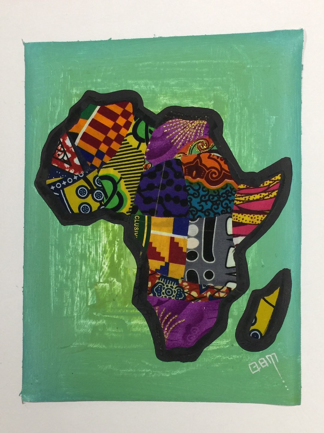 Africa Mixed Media African Art Fabric Art - Etsy