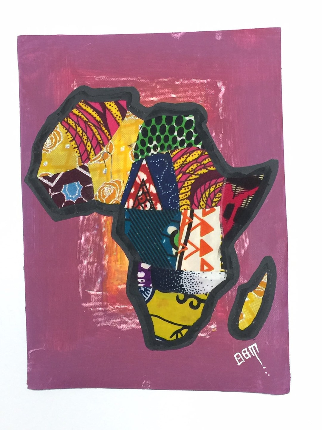 Africa Mixed Media African Art Fabric Art - Etsy