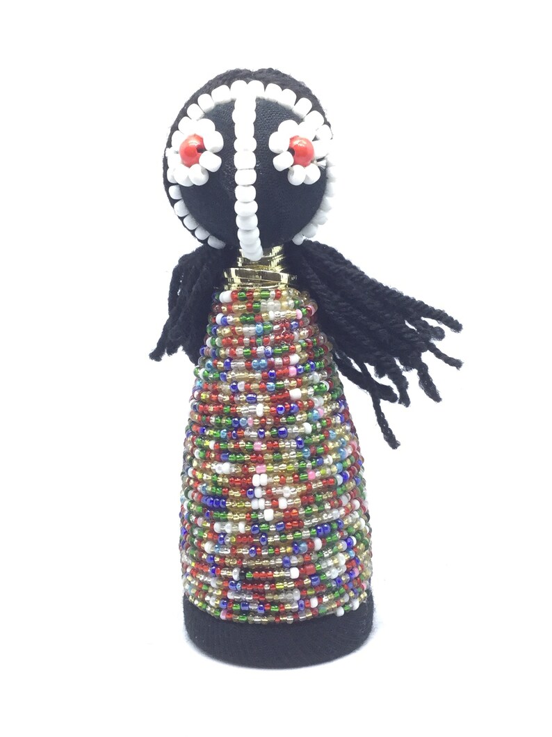 Small African Doll, African Beaded Doll, African Art, Sandoodles ...