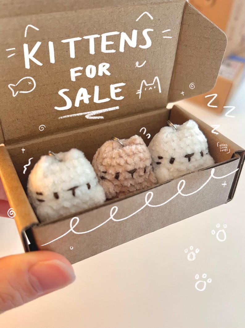 Mini Bean Cats Crochet Pattern - Etsy