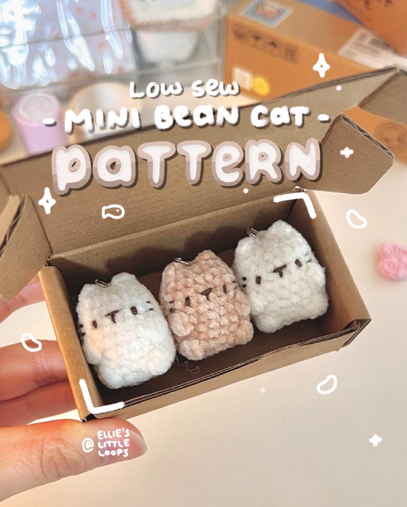 Mini Bean Cats Crochet Pattern - Etsy