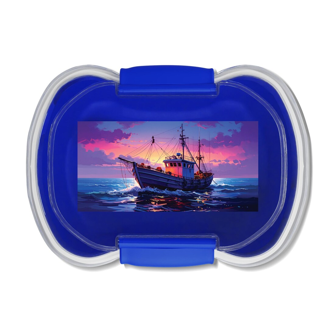 Fishing Boat Two-tier Bento Box, Lunch Box, Japanese Food Container ...