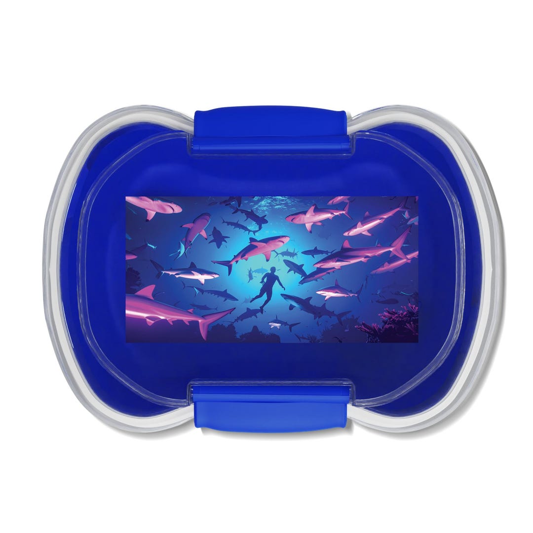 Shark Whisperer Bento Box, Cute Lunch Container, Kids Meal Prep, Ocean ...