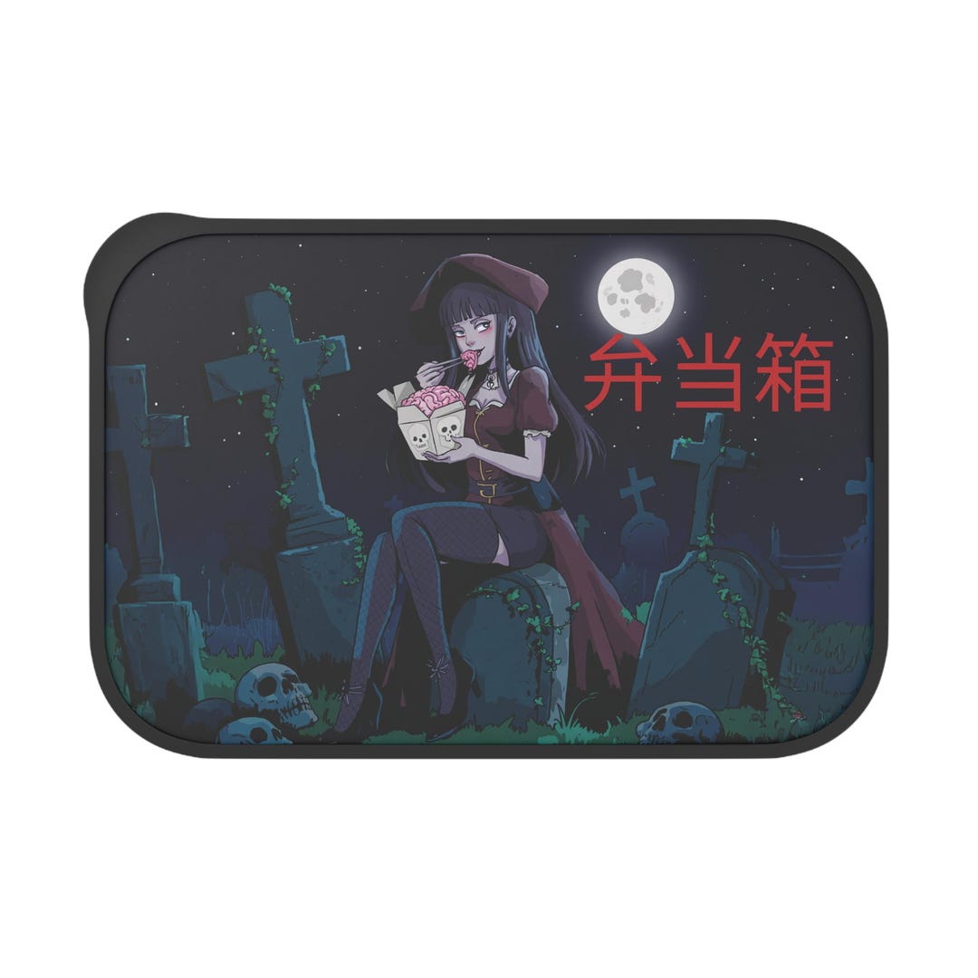 Bento Box, Gothic Style Midnight Dining Set With Band and Utensils ...