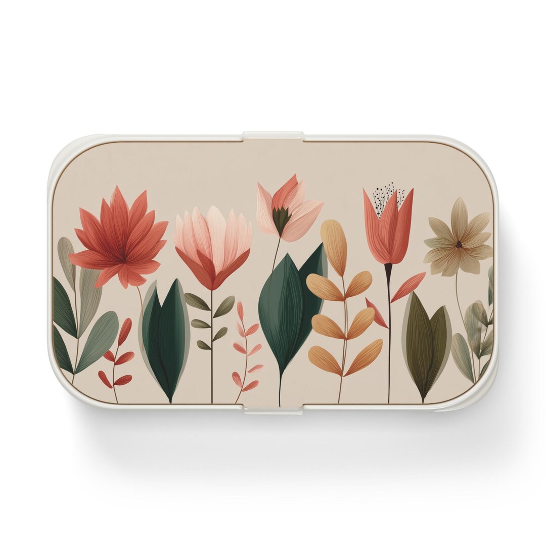 Nature Inspired Boho Floral Elegant Floral Harmony Bento Box Design ...