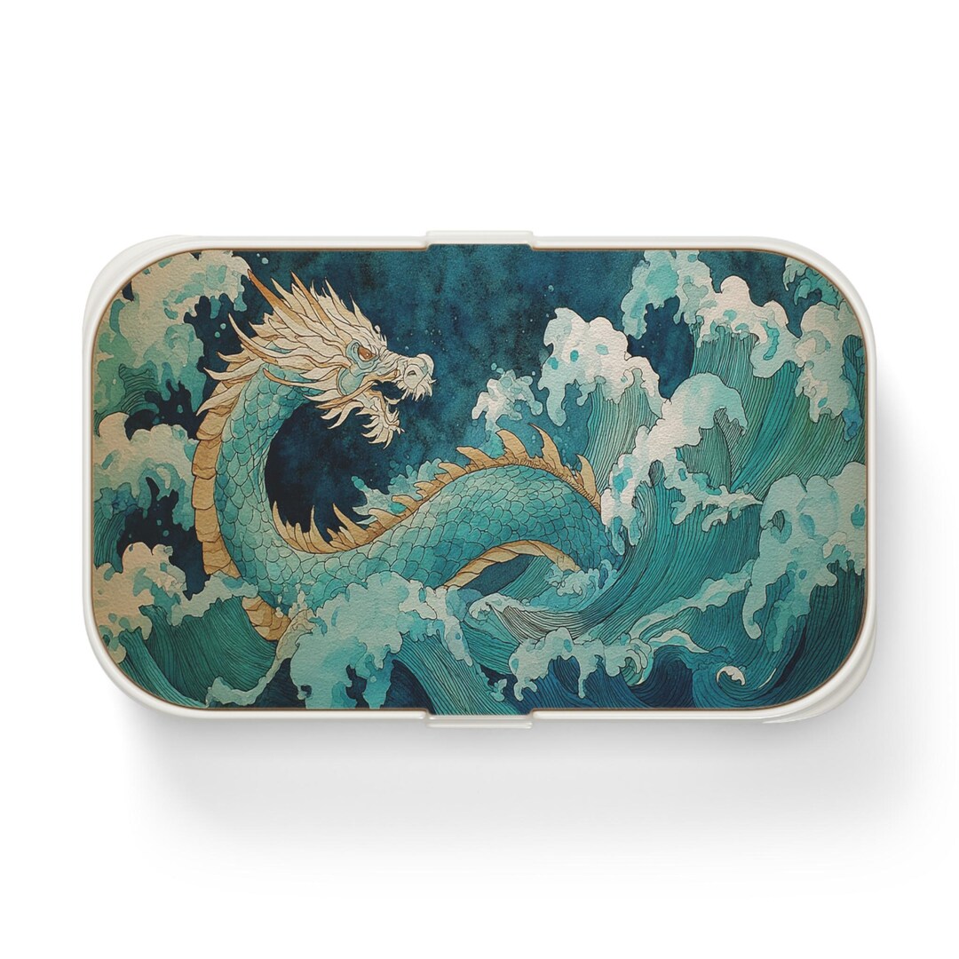 Japanese Dragon Ocean Waves Bento Box - Traditional Japanese Design ...