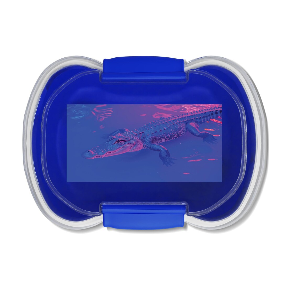 Neon Alligator Two-tier Bento Box, Lunch Container, Food Storage, Kids ...
