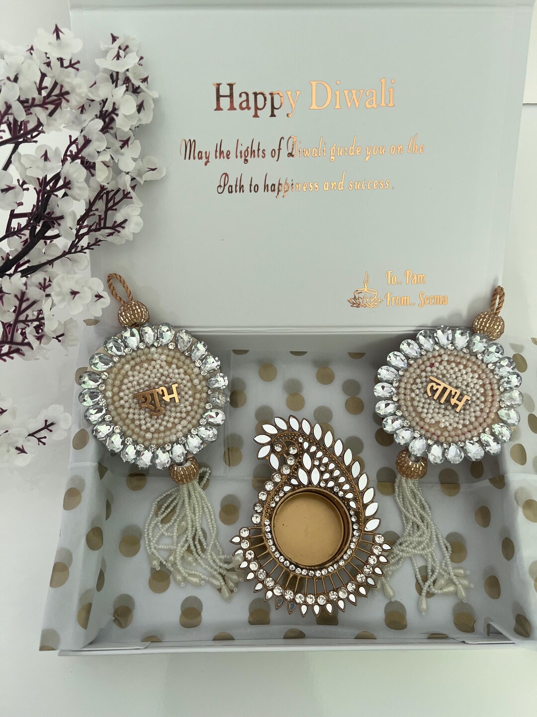 Diwali Diya Diwali Gift Box Diwali Tea Light Holder Personalised Gift ...