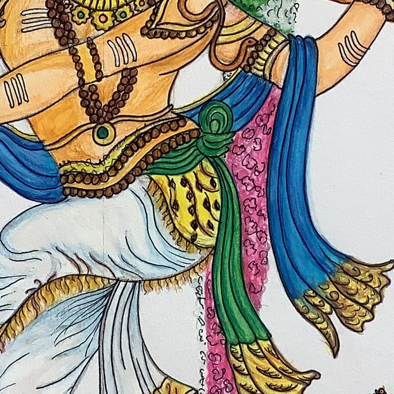 Lord Shiva Watercolour Painting, Lord Nataraja Wall Art, Hindu God ...