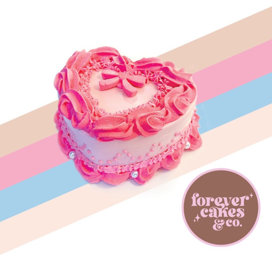 Vintage Heart Shape Portable Jewelry Box Cake - Etsy