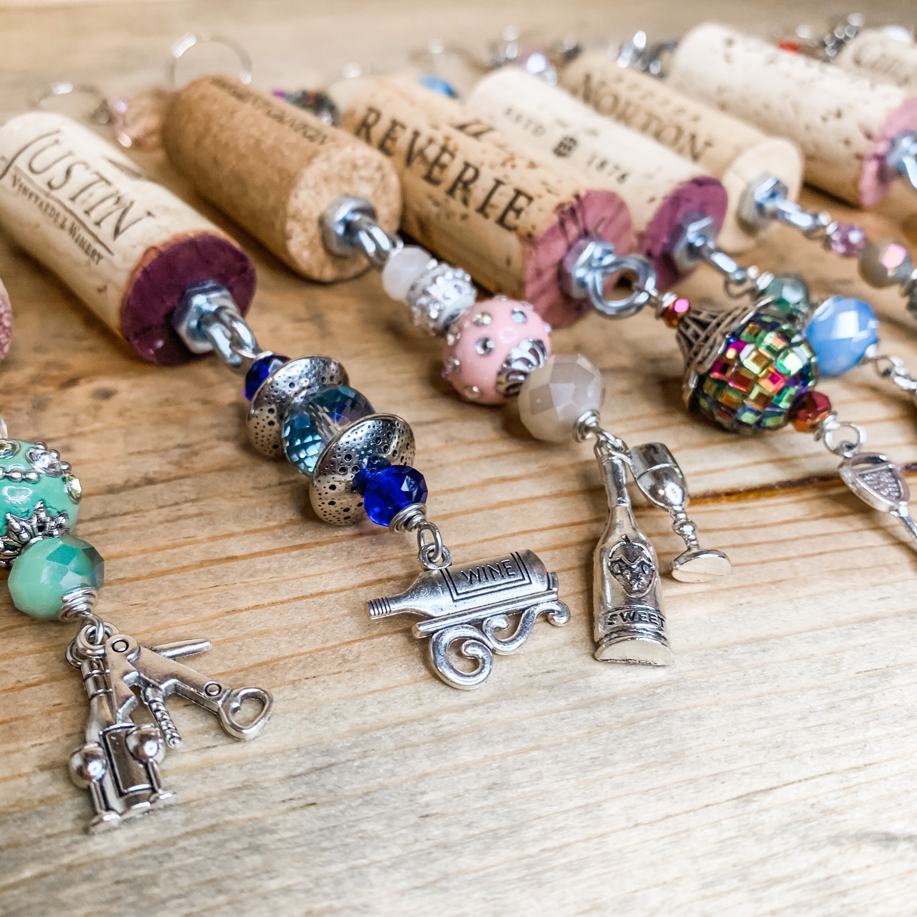 GRAB BAG, Wine Themed Christmas Tree Ornaments, Wine Cork Ornaments ...