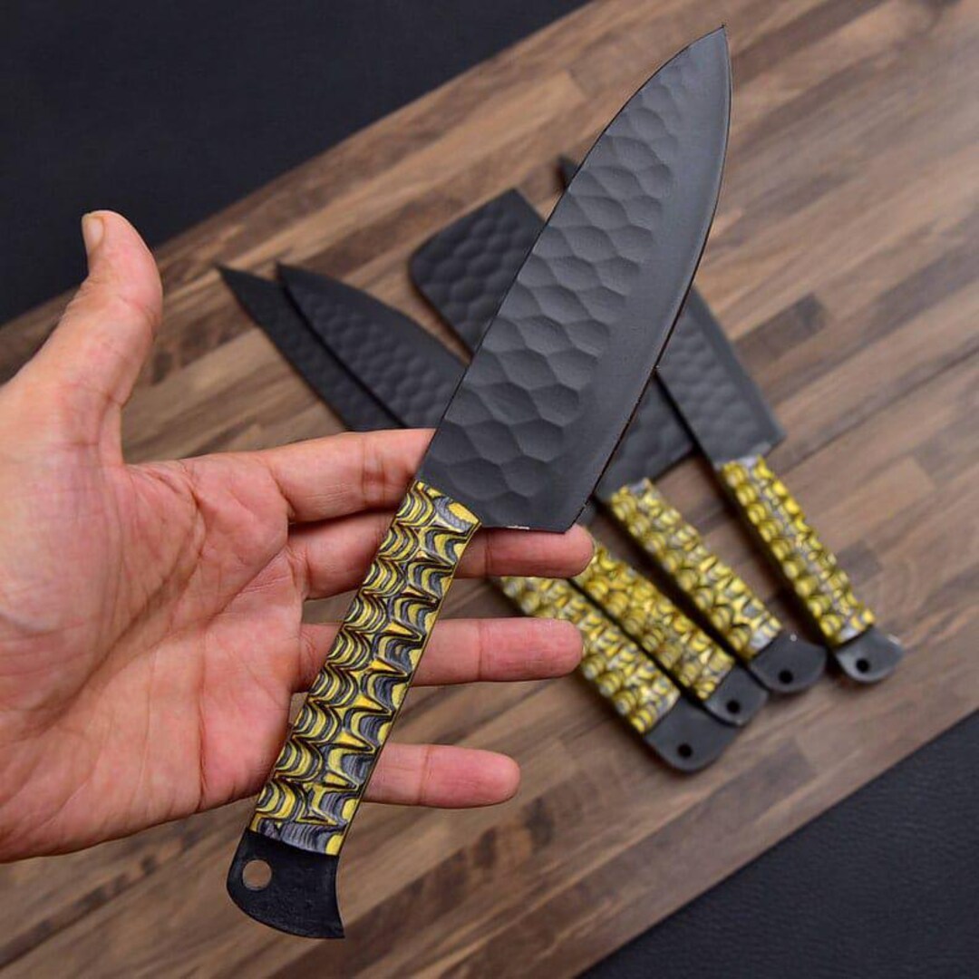 Handmade Kitchen Chef Knife Set, Hand Forged Knife, Camping Knife - Etsy