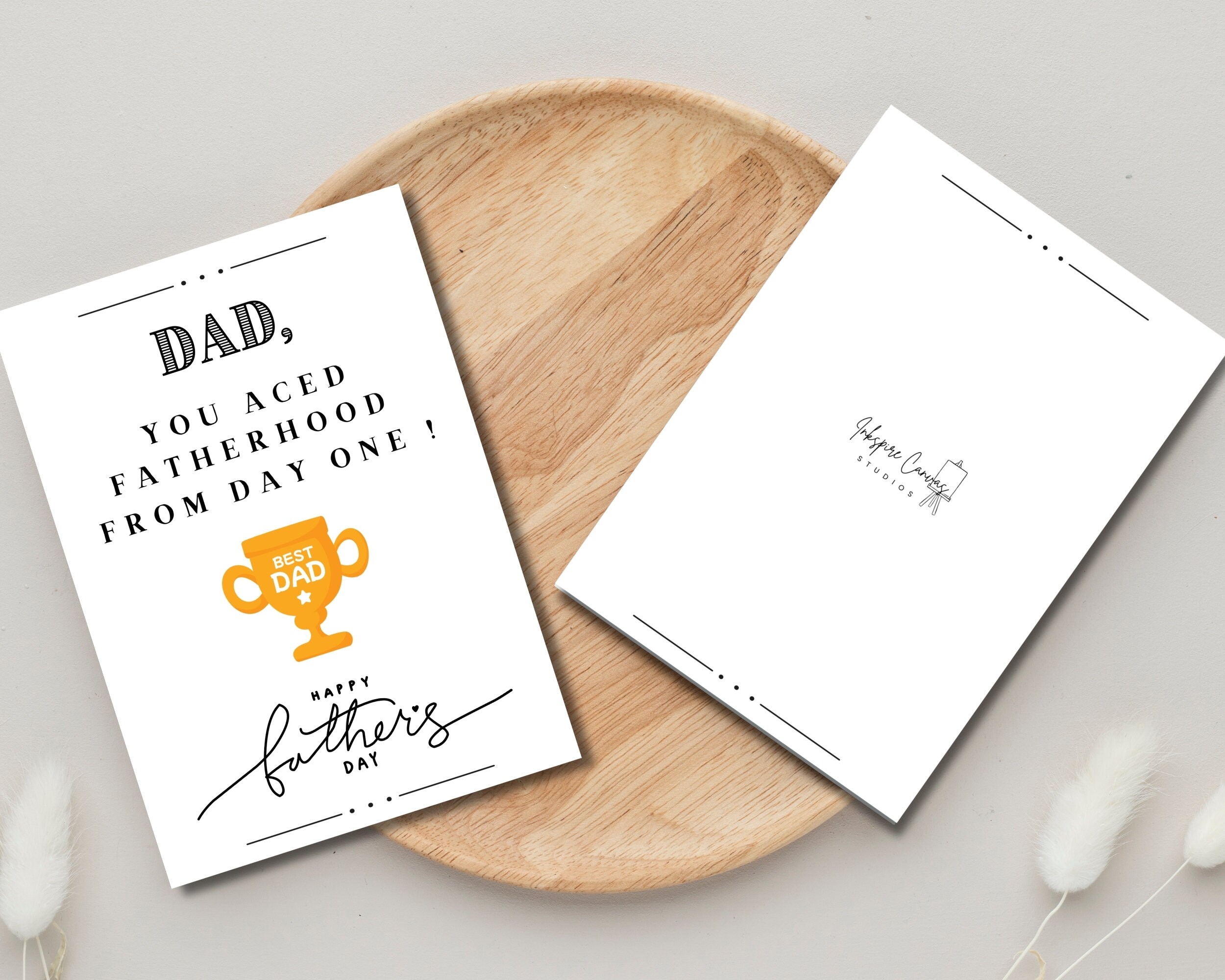 Fathers Day Card, Best Father, Printable Fathers Day Card, Digital ...