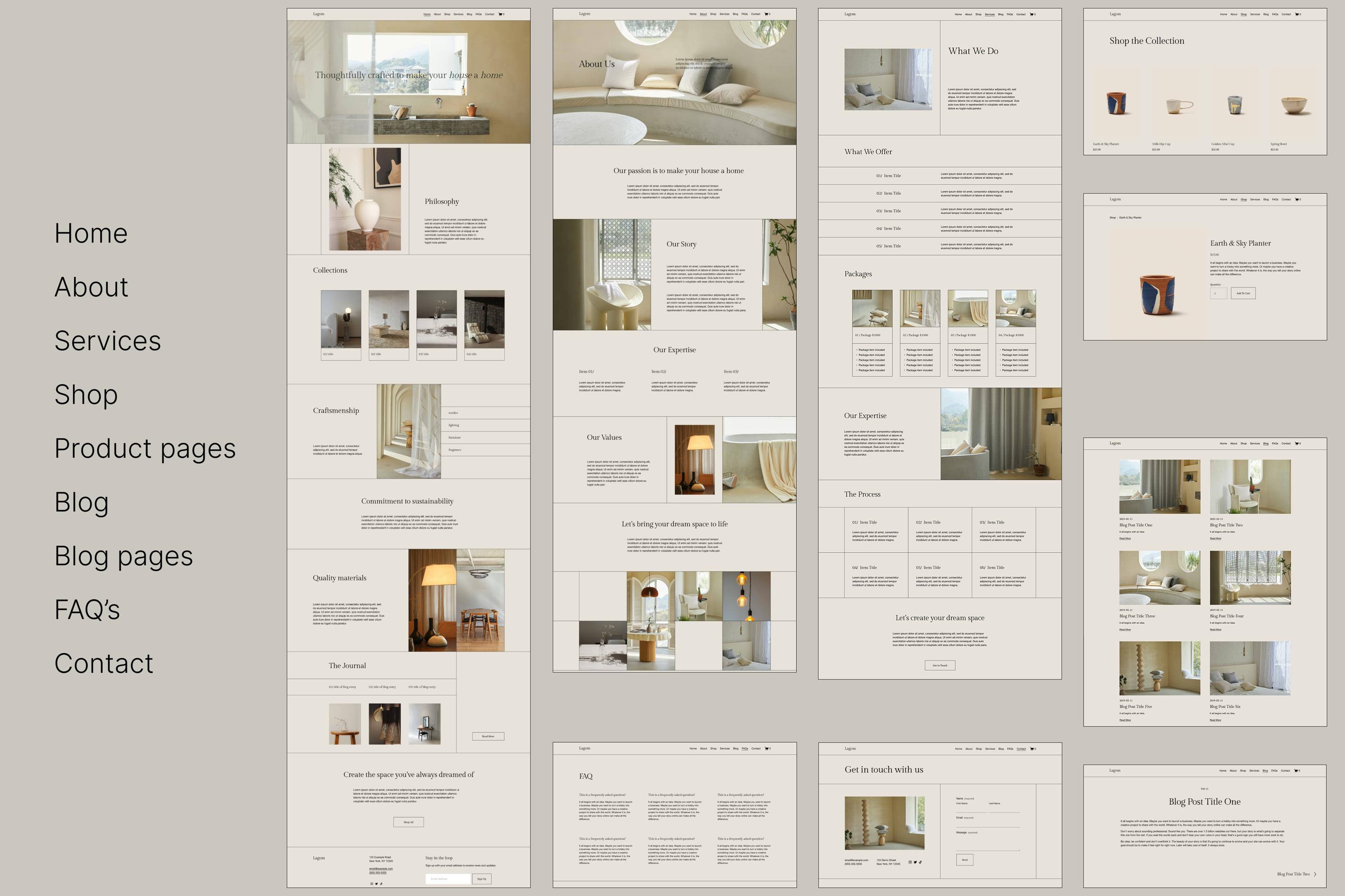 Squarespace Website Template for E-commerce or Services - Etsy Canada