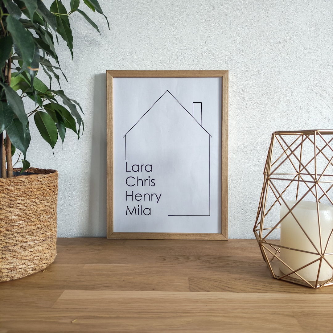 Personalized Family Poster for Wedding Anniversary Mother's Day Father ...