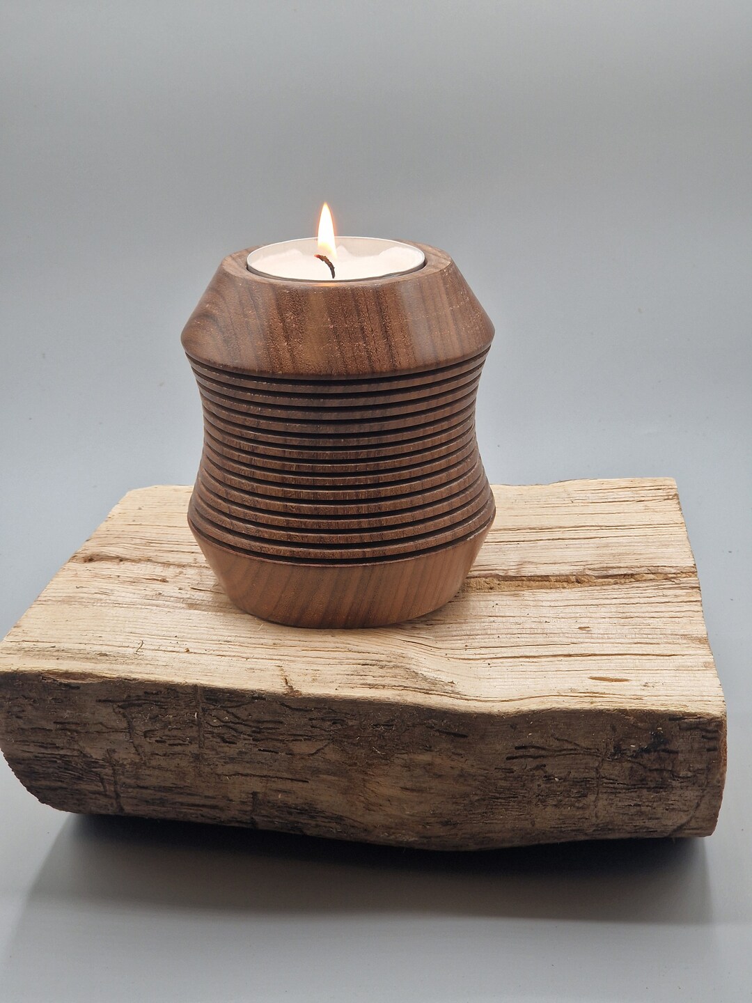 Form Within a Form Large Tea Light Holder. Handmade, Turned From Sapele ...