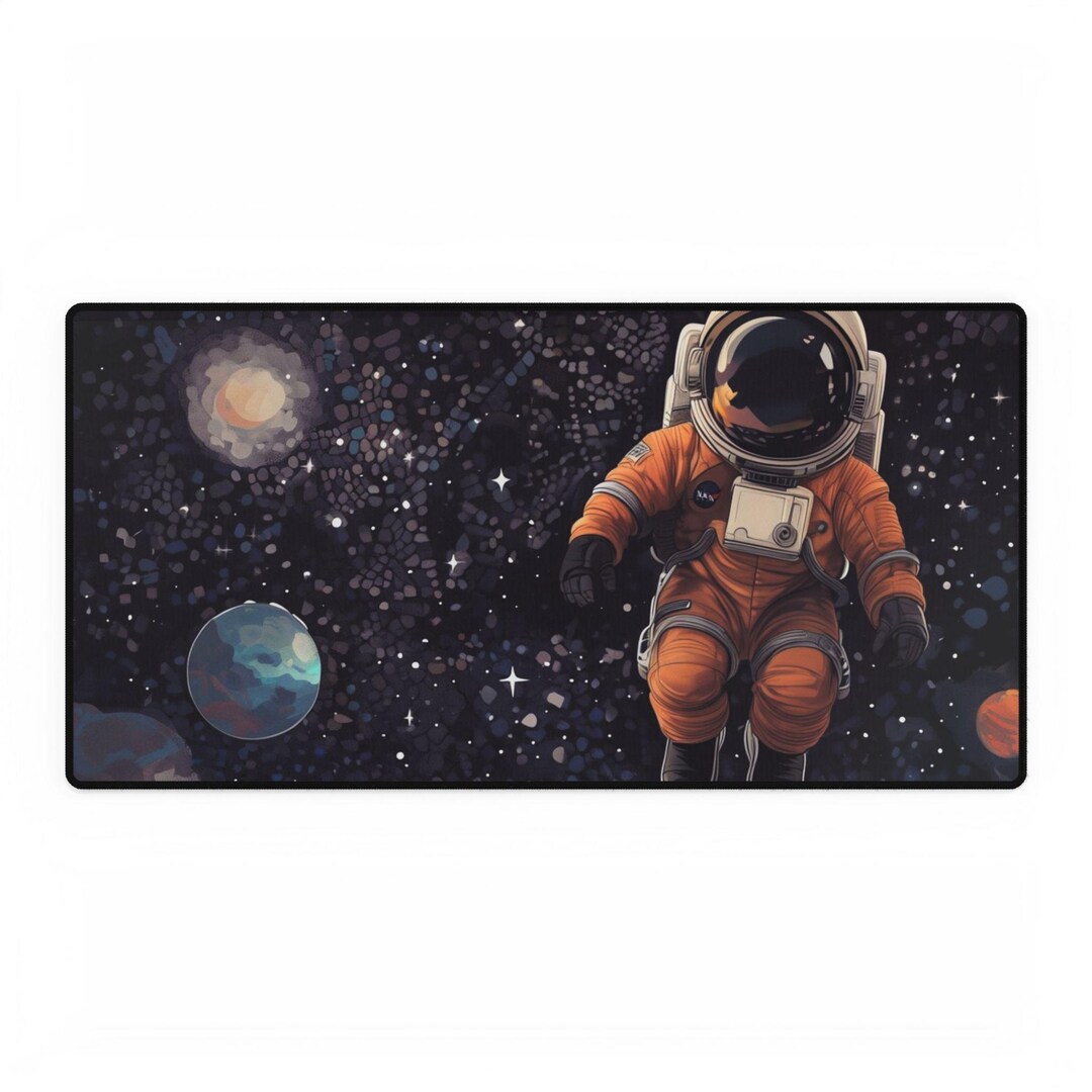 Space Themed Desk Mat, Astronaut Mouse Pad, Solar System Desk Cover ...