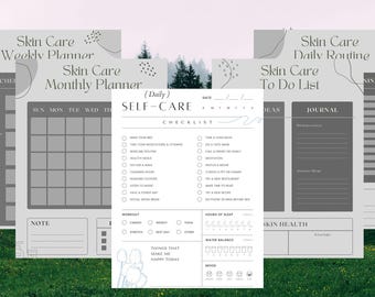 Skincare Routine Planner Template, Weekly Skincare Journal Checklist ...