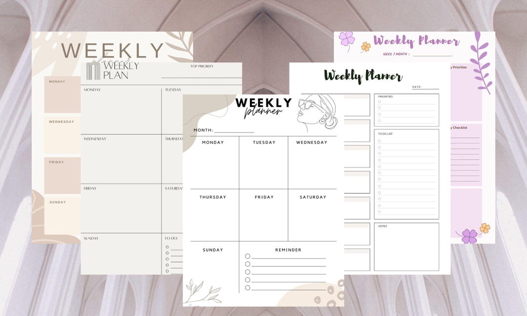 Printable Weekly Journal | Weekly Schedule | Weekly Planner | - Etsy