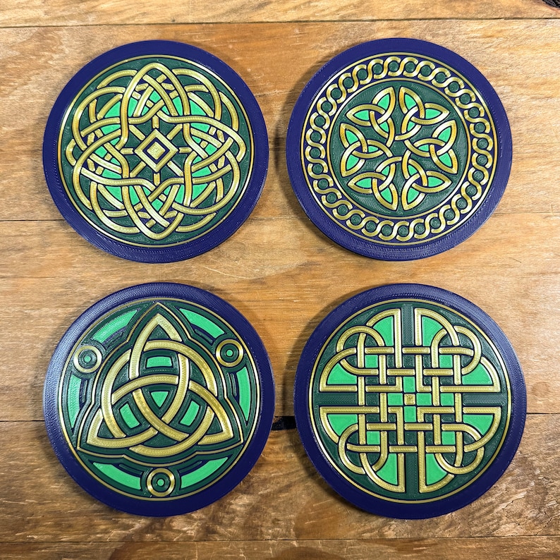 Celtic Knots 3D Printed Novelty Coaster Sets - Etsy