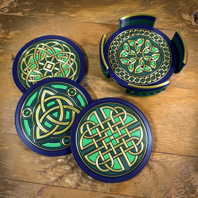 Celtic Knots 3D Printed Novelty Coaster Sets - Etsy