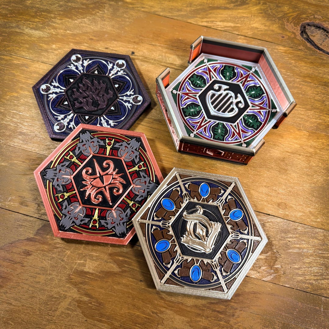 The Magical Class 3D Printed Novelty Coaster Sets - Etsy