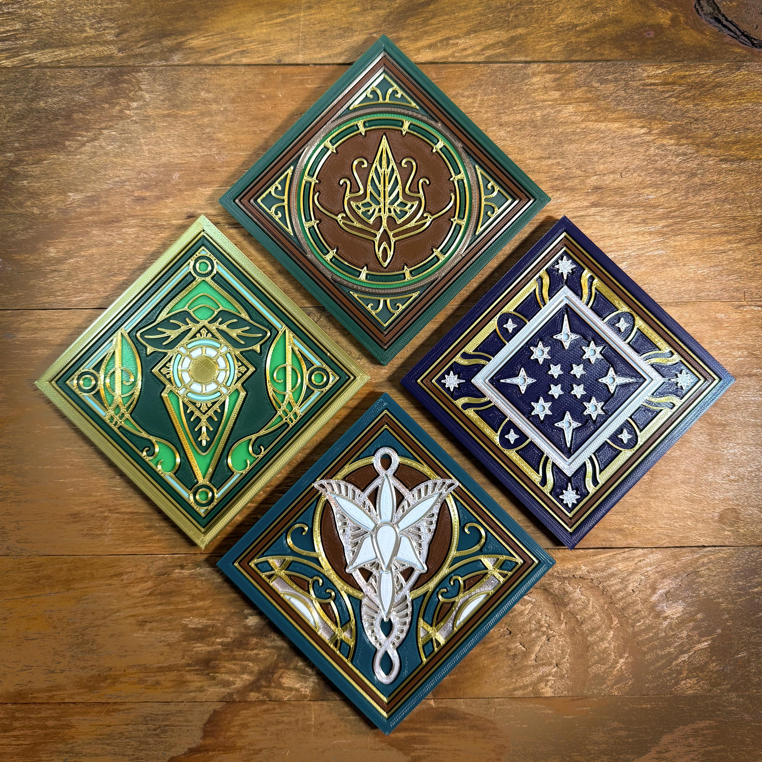 Kingdoms of Elves 3D Printed Novelty Coasters Sets - Etsy