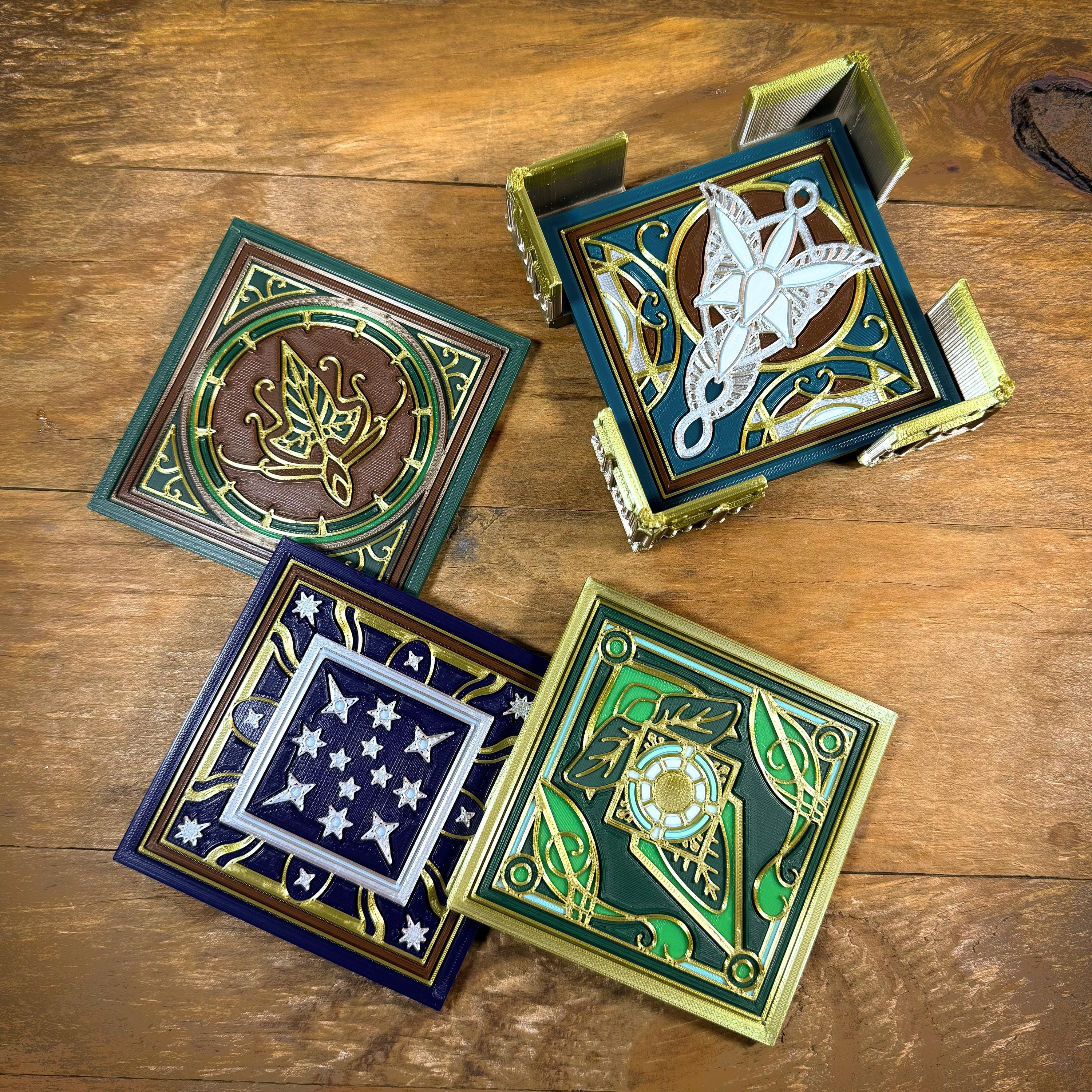 Kingdoms of Elves 3D Printed Novelty Coasters Sets - Etsy