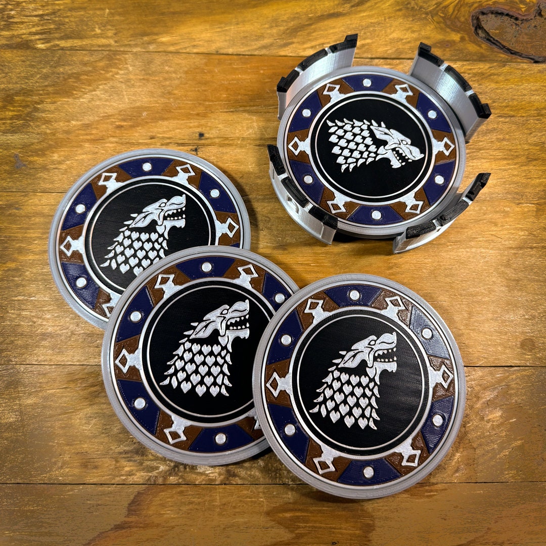 House Stark 3D Printed Novelty Coasters Sets - Etsy