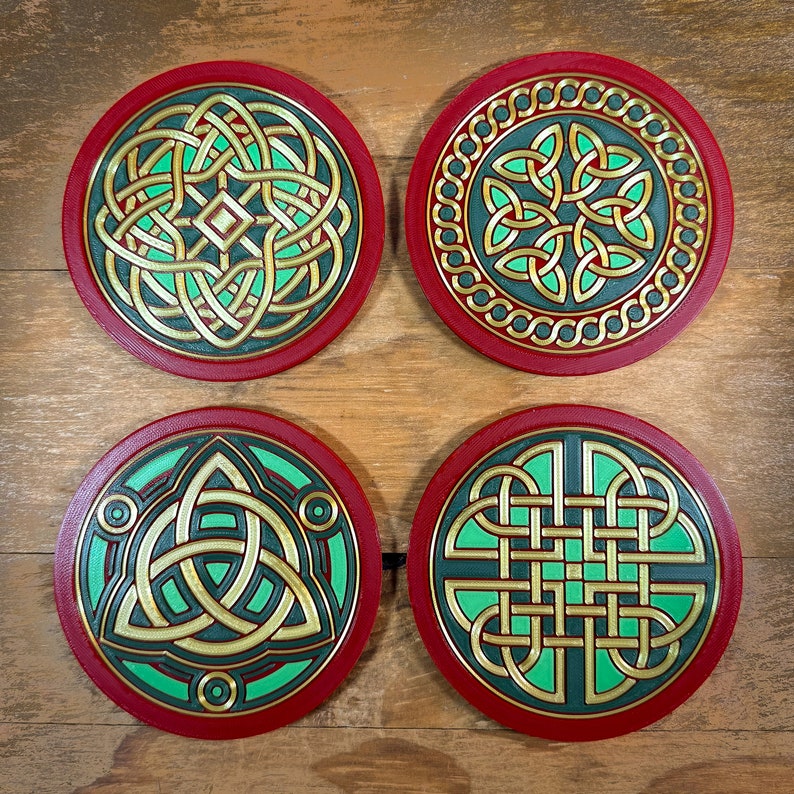 Celtic Knots 3D Printed Novelty Coaster Sets - Etsy