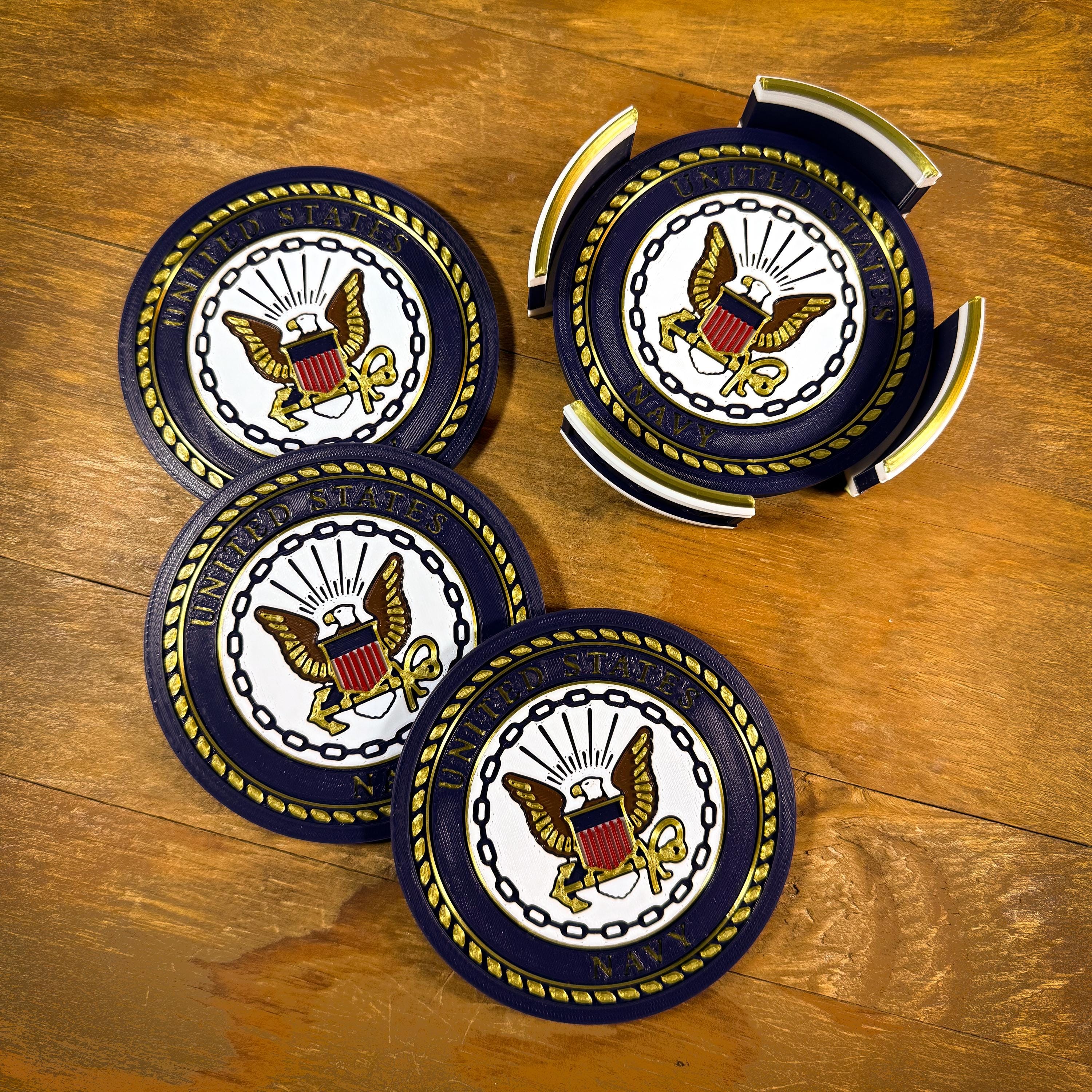 United States Navy 3D Printed Novelty Coaster Sets - Etsy