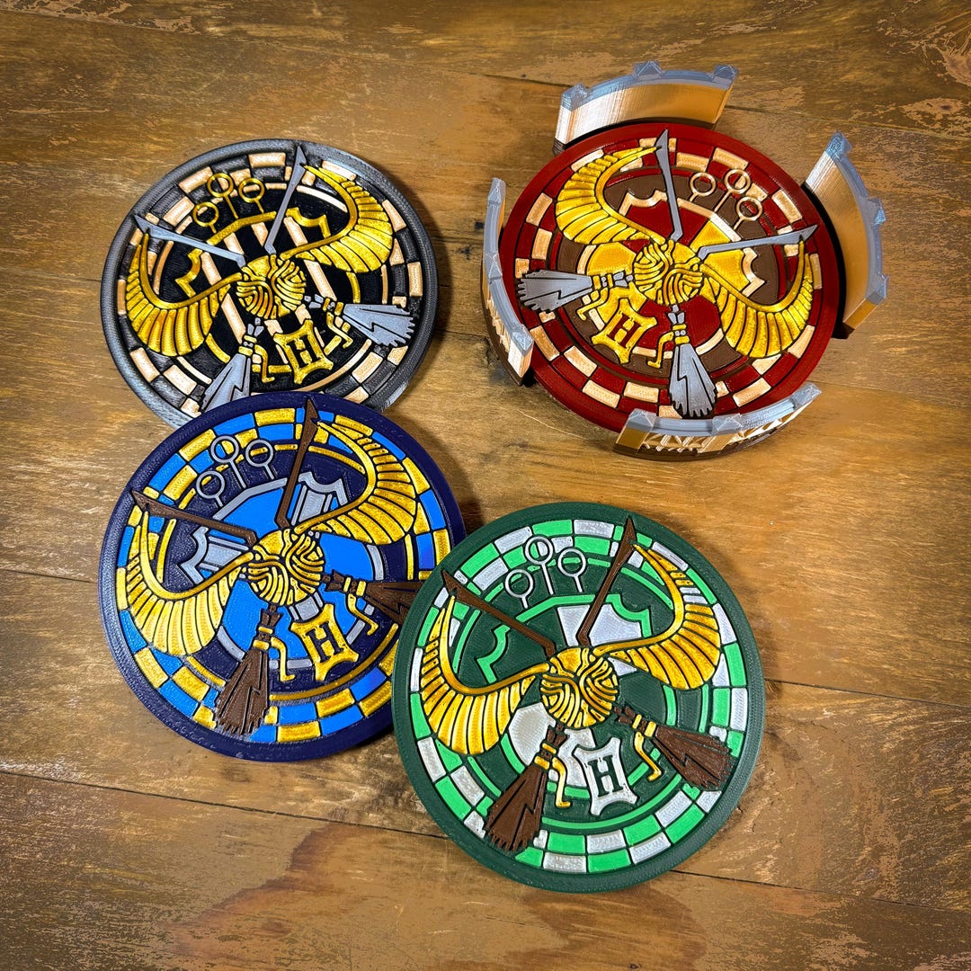 Wizard Quidditch Team 3D Printed Novelty Coaster Sets - Etsy