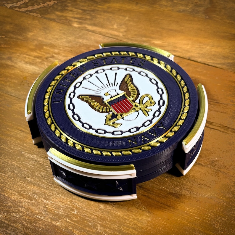 United States Navy 3D Printed Novelty Coaster Sets - Etsy