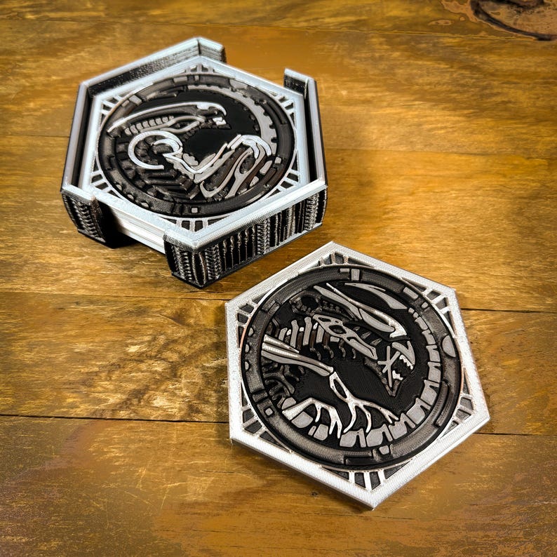 Alien Metamorphosis 3D Printed Novelty Coaster Sets - Etsy
