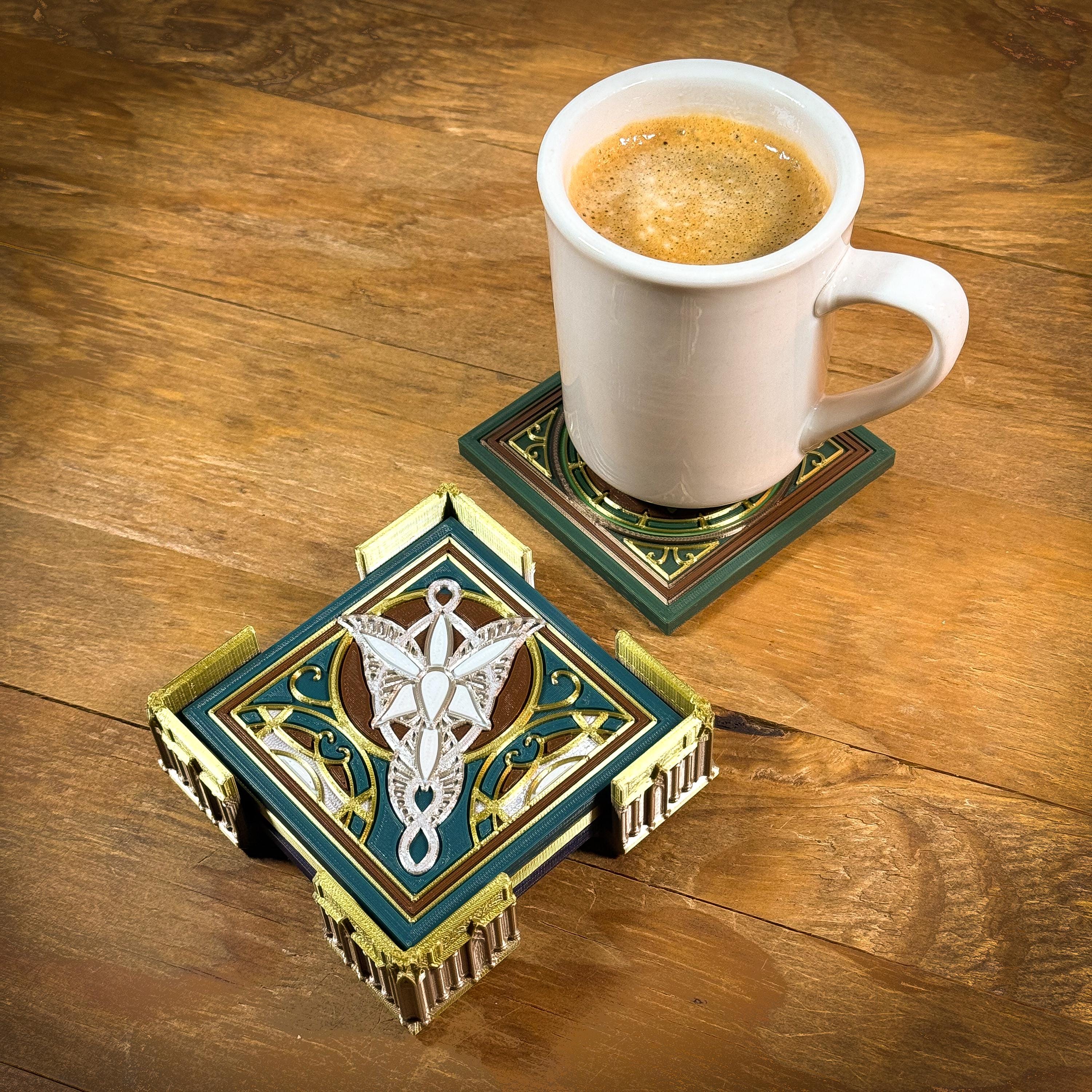 Kingdoms of Elves 3D Printed Novelty Coasters Sets - Etsy