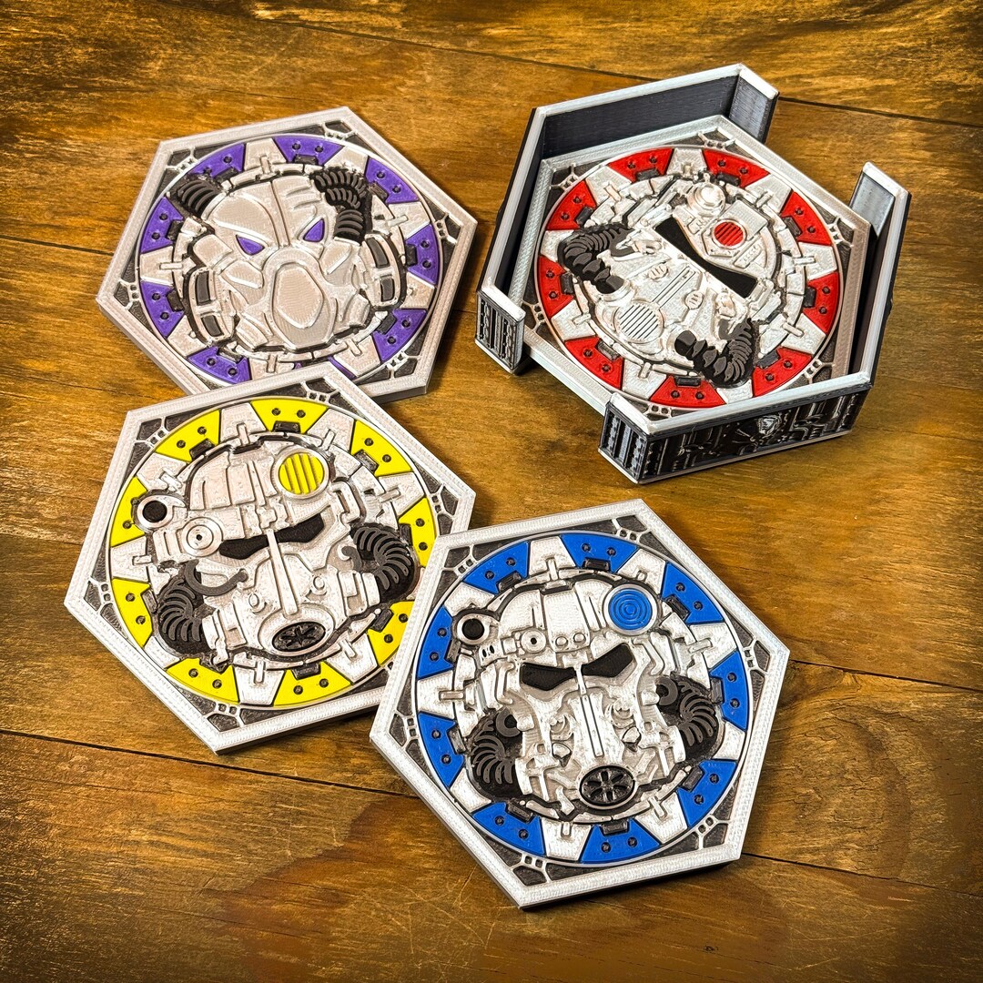 Wasteland Steel 3D Printed Novelty Coaster Set - Etsy