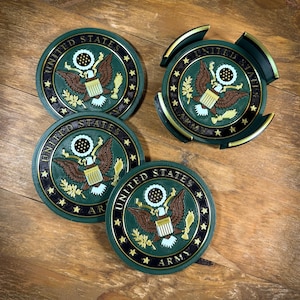 United States Army 3D Printed Novelty Coaster Sets - Etsy