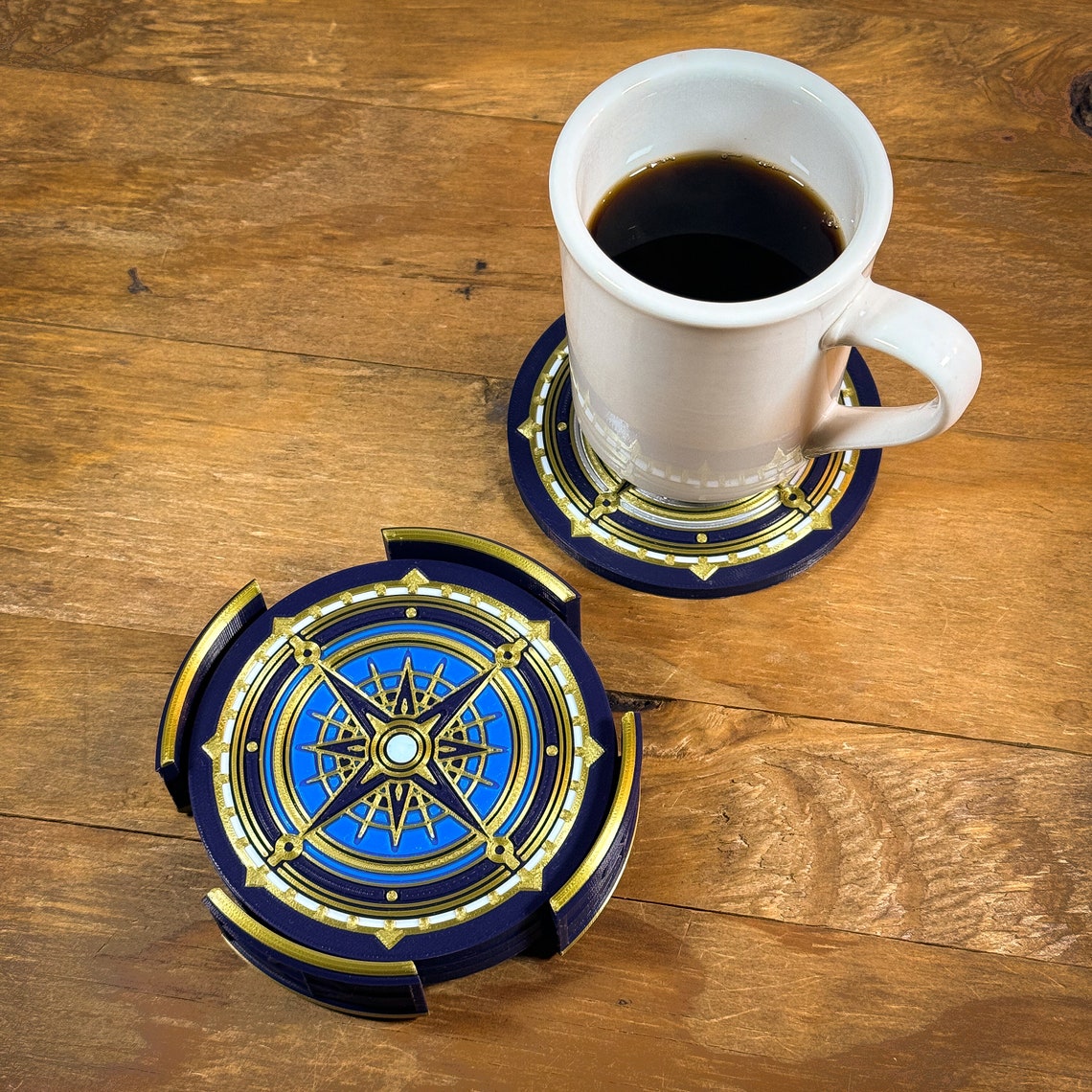 Colorful Compass Dials 3D Printed Novelty Coaster Sets - Etsy