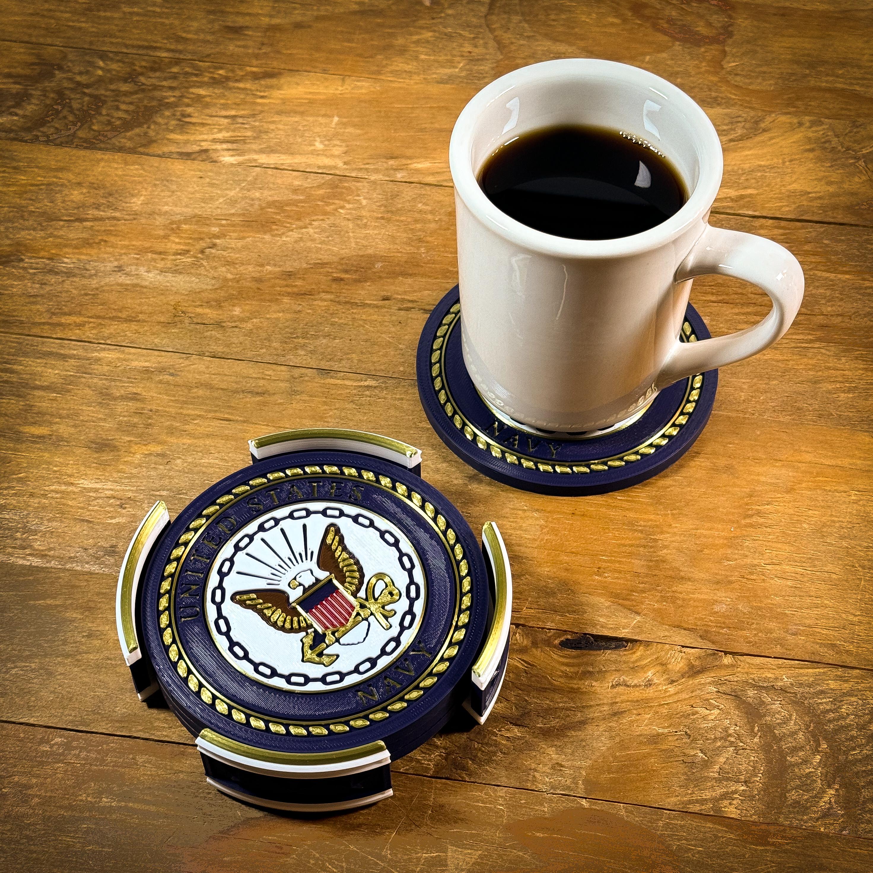 United States Navy 3D Printed Novelty Coaster Sets - Etsy