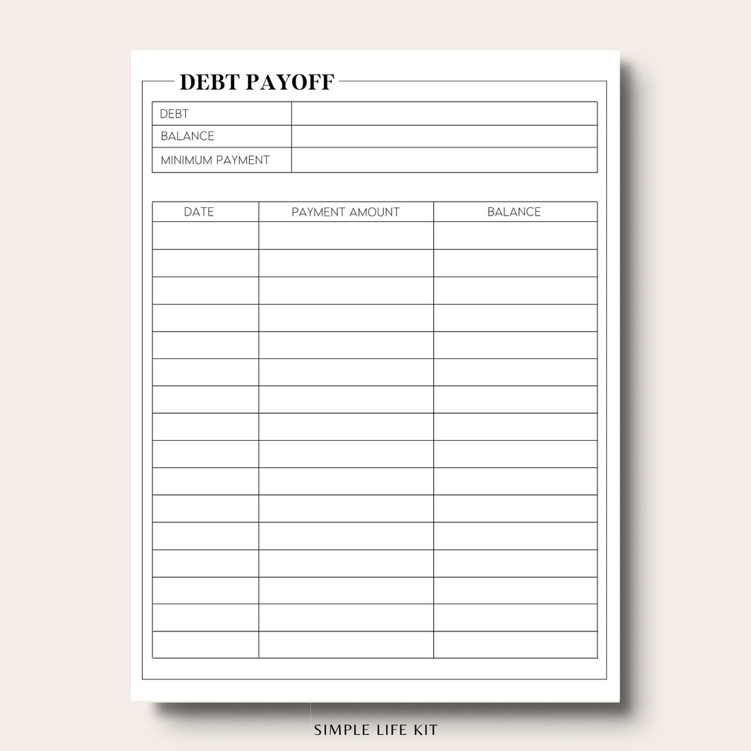 Debt Payoff Tracker Printable | Debt Payoff | Financial Tracker | Home ...