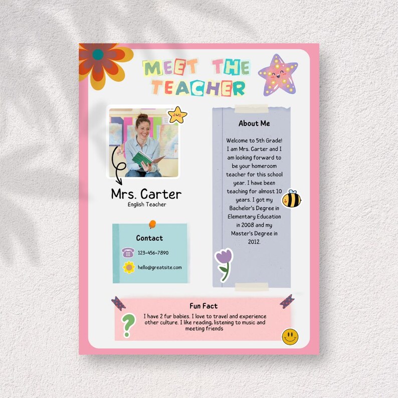 Meet the Teacher Template Meet Theteacher Kindergarten Letter Meet the ...