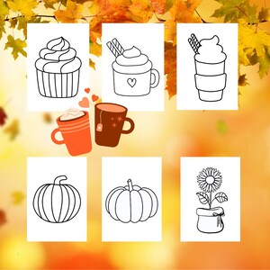 Autumn Coloring Pages Bundle for Kindergarten - Pumpkin Pie Fun - Etsy